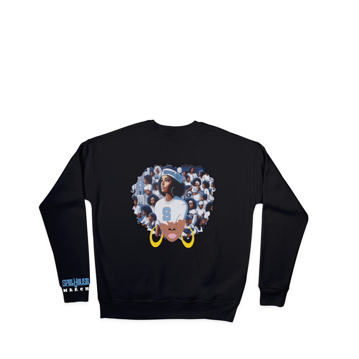 "Spelman FRO" Crew Sweatshirt – Spelhouse Merch