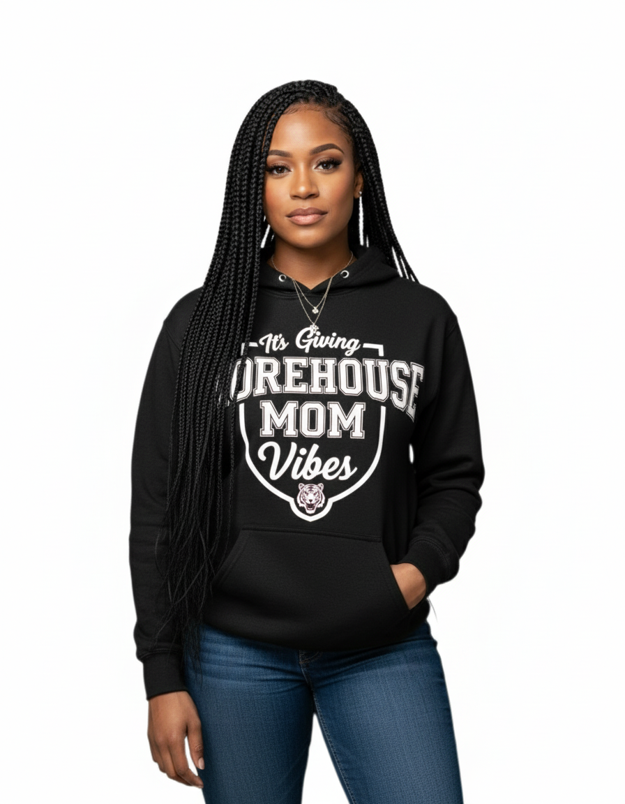 "Morehouse Mom Vibes" Hoodie – Spelhouse Merch